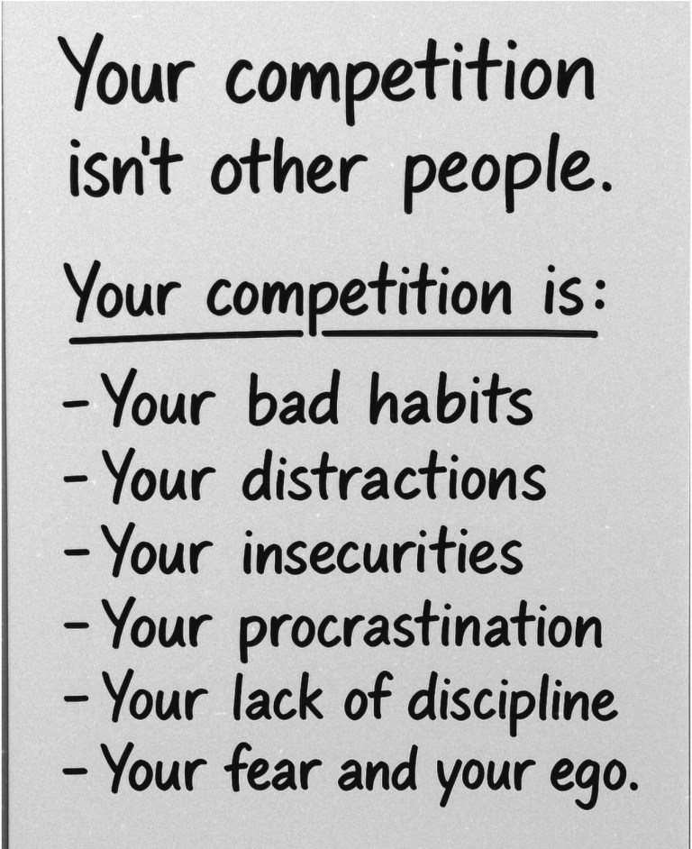 COMPETING AGAINST YOURSELF… – Straight From THE ️HEART…